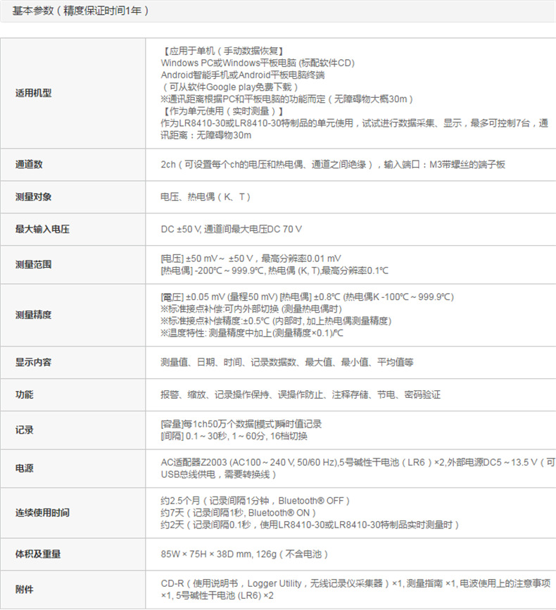 LR8515无线电压/热电偶数据采集仪 - 博众测控科技（深圳）有限公司